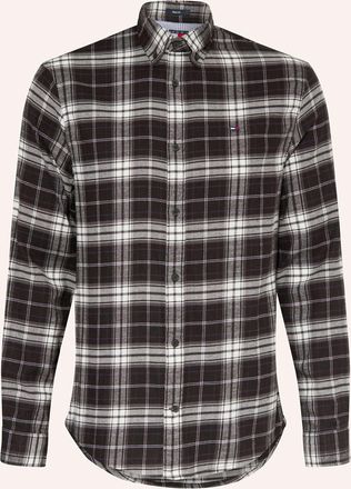 Tommy Jeans Flanellhemd Regular Fit schwarz