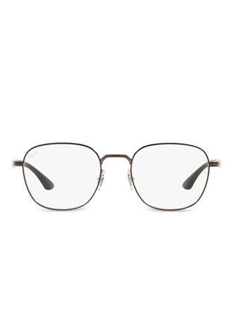 Ray-Ban Brille mit eckigem Gestell - Braun