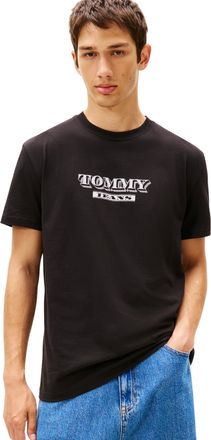 Tommy Jeans Herren TJM Reg Bills Font Ss Tee EXT Dm0Dm22322 S/S T-Shirt, Black (Black), XL