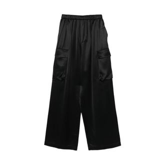 Frankie Shop Femme, Pantalons, Noir, Taille: 36 FR Delny Satin Cargo Pants