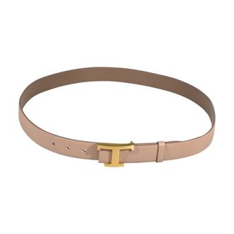 Tod's Femme, Accessoires, Beige, Taille: 95 CM T Timeless Reversible Belt