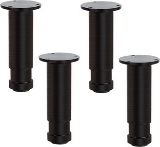 Generic 4 Stück verstellbare Tischbeine, Schrankfüße Aluminiumlegierung, runde Sofabeine aus Metall, Couchbeine, für Kleiderschrank, TV-Schränke, mit Schraube