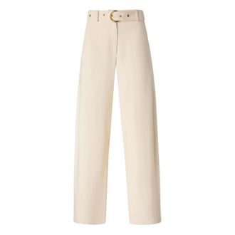 Pinko Weite Hose mit G&uuml;rtel - - Trousers - Damen - Beige - M