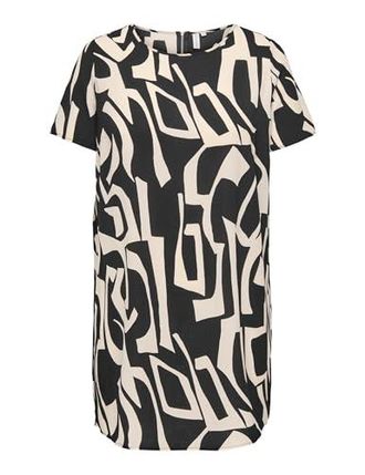 Only Carmakoma Carlux Life SS WVN Noos Robe Tunique, Noir, 50