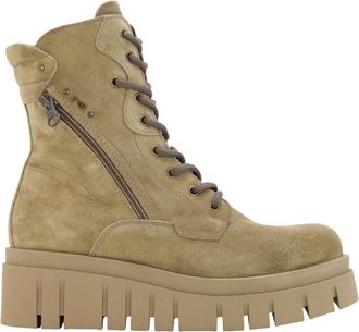 Nero Giardini I514911D Biker-Boots Aus Veloursleder F&uuml;r Damen - Beige 36 EU