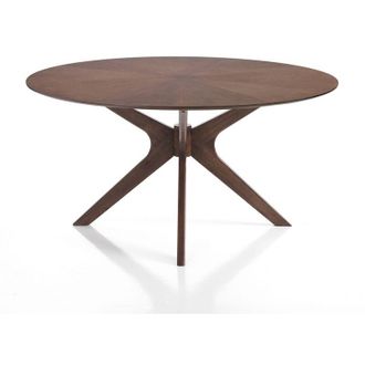 Oresteluchetta Runder Esstisch aus Nussbaumholz 137x75cm Leon