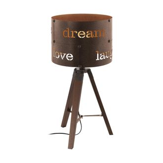 Eglo Tischlampe Coldingham, Nachttisch Stahl in rostfarben, E27 Fassung