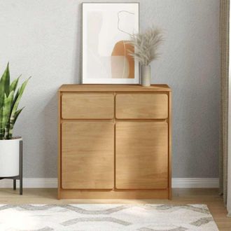 vidaXL Sideboard sauda Eiche-Optik 80x43x75,5 cm Kiefernholz - Vidaxl