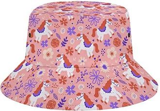 Generic Fleurs De Cheval-16 Seau Chapeau Léger Chapeaux De Visière Respirant Bucket Hat pour Jardinier Plage Sports