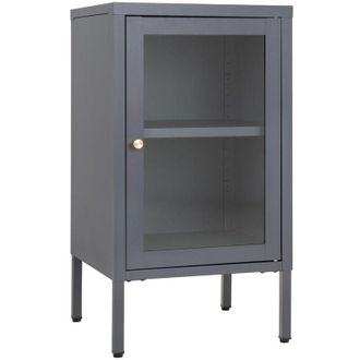 ebuy24 Ebuy24 - Dalby Vitrinenschrank 1 Glastür grau