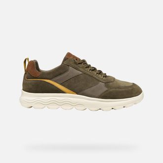 Geox Schuhe Spherica Herr Militärgrün/cognac