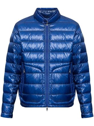 Moncler doudoune &agrave; fini m&eacute;tallis&eacute; - Bleu
