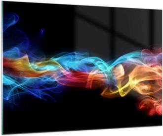 Arttor Bilder auf Glas 100x70cm Glasbild Abstrakt luft bunt figur Gro&szlig; Wanddeko Bild im Glas Schlafzimmer K&uuml;che Deko Wandbilder Dekoration Wohnzimmer Modern 