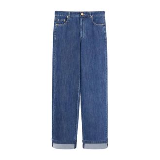 Max Mara Blaue Jeans mit Verstecktem Rei&szlig;verschluss - - Jeans - Damen - Blau - 2XS