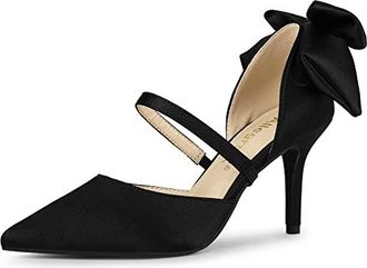 Allegra K Escarpins à Talons Aiguilles à Bout Pointu pour Femmes Noir 42.5