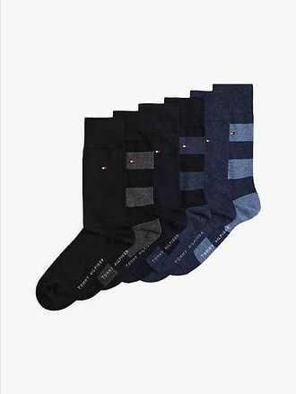 Tommy Hilfiger Lot de 6 paires de chaussettes de rugby