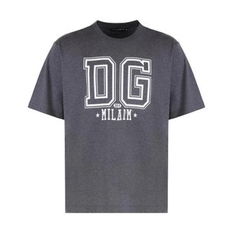Dolce & Gabbana DG Milaim Graphic T-Shirt - - Tops - Herren - Grau - XL