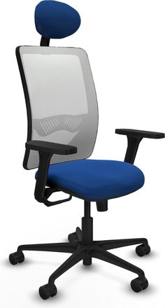Piqueras y Crespo Atmungsaktiver Schreibtischstuhl Zulema mit 3D-Armlehnen, h&ouml;henverstellbarer Lendenwirbelst&uuml;tze und festem Kopfteil, ausgestattet mit Sincro 3-Positio