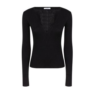 Max Mara Pull Noir en Soie et Cachemire - Femme - Pulls - Noir - Taille: 42 FR