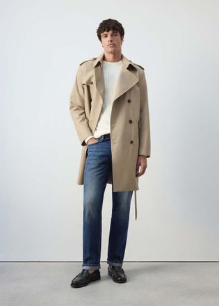 Mango Jean regular fit 100 % coton bleu moyen - Homme - 38 - MANGO MAN