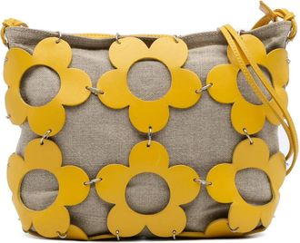 Celine Hobo Bags - Canvas and Leather Cutout Flower Crossbody - Gr. unisize - in Braun - f&uuml;r Damen