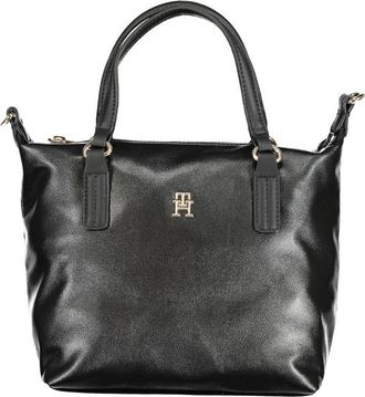Tommy Hilfiger Julia Kleine Tasche Schwarze Nylon-Handtasche