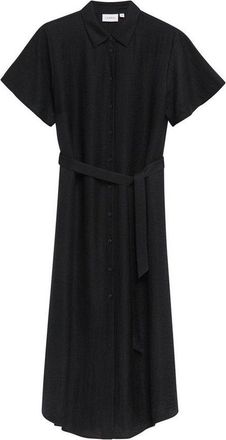 Comma Midikleid Kleid Hemdblusenkleid aus Viskoseleinenmix