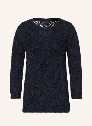 Monari Monari Pullover Mit Pailletten blau