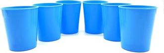 Kimmel 6 Stück Becher 180 ml Trinkbecher Stapelbecher im Set, aus Kunststoff, Mehrweggeschirr, Farbe hellblau