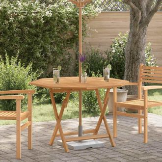 vidaXL vidaXL Gartentisch Klappbar 110x110x75 cm Massivholz Teak