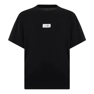 Maison Margiela Homme, Tops, Noir, Taille: L T-shirt &agrave; logo appliqu&eacute;