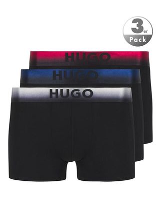 HUGO BOSS Herren Trunks schwarz Baumwolle & Mix unifarben