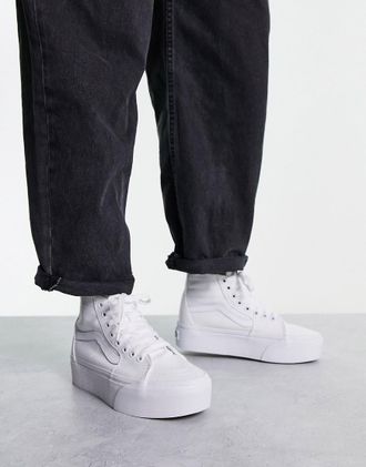 Vans Sk8-Hi Tapered Stackform - Sneaker in Wei&szlig;