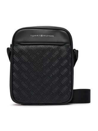 Tommy Hilfiger Umh&auml;ngetasche Th Modern Monogram Mini Reporter AM0AM14844 Schwarz