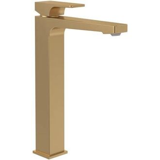 Villeroy & Boch Mitigeur lavabo sur&eacute;lev&eacute; VILLEROY ET BOCH Architectura Square avec vidage Push Open Brushed Gold