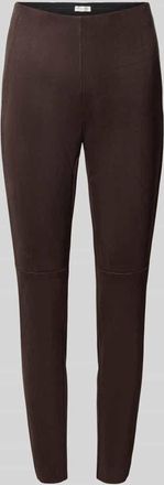 Christian Berg Slim Fit Hose in Leder-Optik