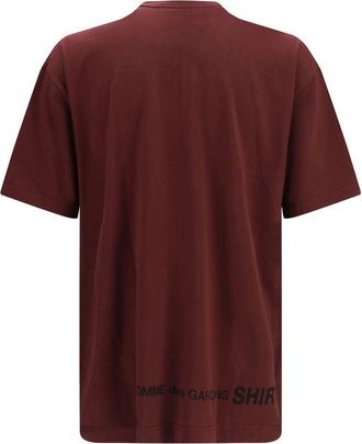 Comme Des Gar&ccedil;ons Cotton Crewneck T-Shirt - Burgundy