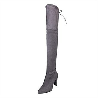 Generic Bottes au-dessus du genou pour femme - Doubl&eacute;es et imperm&eacute;ables - Chaudes - Bottes confortables pour femme - Bottes dhiver &eacute;l&eacute;gantes - Couleur unie - 