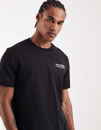 Tommy Hilfiger T-shirt avec imprim&eacute; nautique au dos - Noir