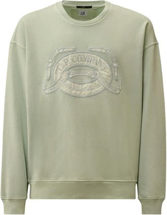 C.P. Company C.p. Company, Homme, Sweatshirts et sweats &agrave; capuche, Vert, Taille: XL Felpa 100% Cotone