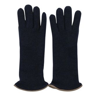 Restelli Guanti Gants en double cachemire - unisex - Accessoires - Bleu - Taille: 7 IN