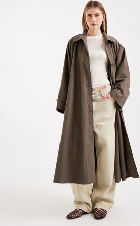 Asos Trench-coat oversize &agrave; manches kimono de qualit&eacute; sup&eacute;rieure - Taupe-Vert