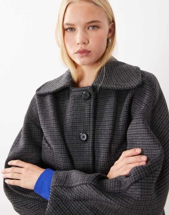 Mango Bomberjacke in Marineblau kariert