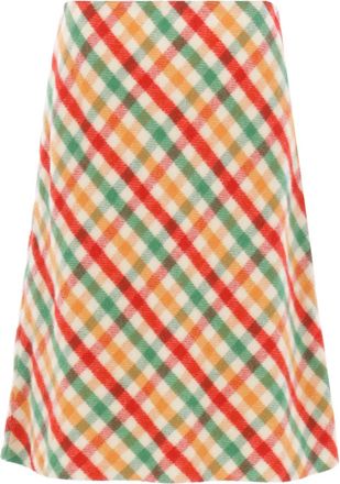 Miu Miu jupe à carreaux - Vert
