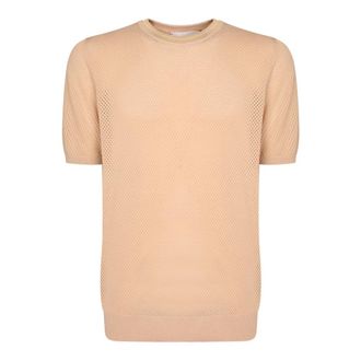 Amaranto T-Shirt mit Lochmuster - - Knitwear - Herren - Beige - L