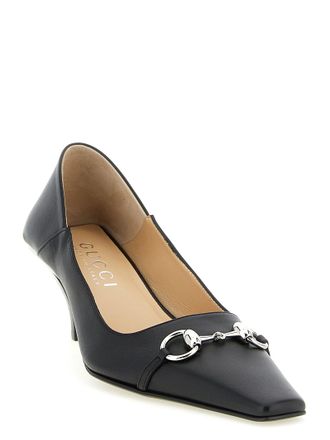 Gucci Womens Vittoria Pump Black Lamb Leather