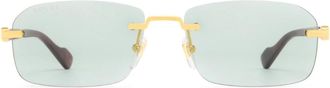 Gucci Eckige Sonnenbrille - - Accessories - unisex - Gelb - 56 MM