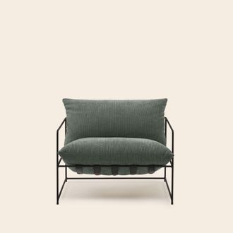 Madura Fauteuil Alceno Racer kaki gris&eacute; - VERT