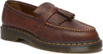 Dr. Martens Unisex-Erwachsene Adrian Yellow Stitch Leather Loafers, Cashew, 37 EU