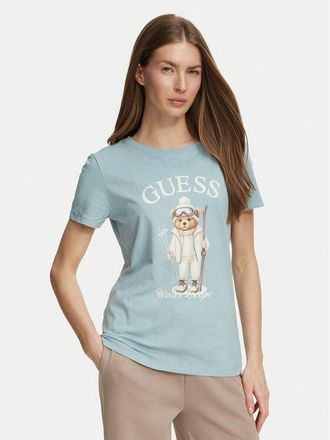 Guess T-Shirt V6BI19 K6749 T&uuml;rkisfarben Regular Fit